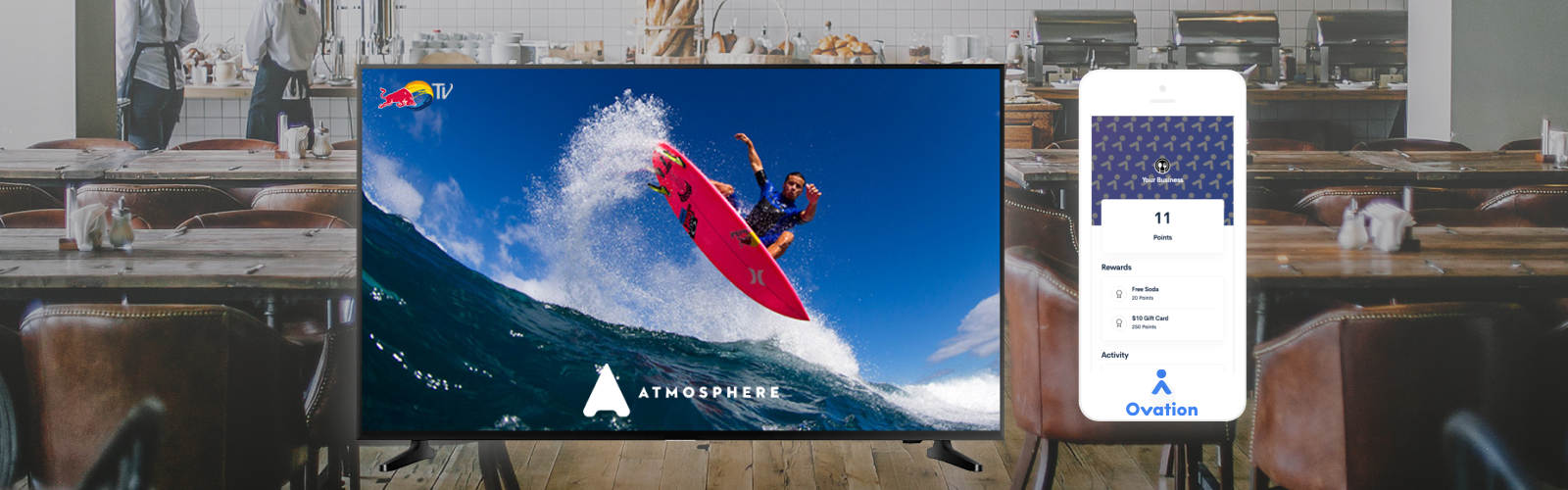 Using TVs to improve customer experience from Atmosphere.tv - Ovation